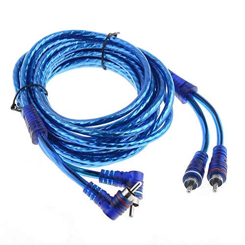 3NH® 15' Feet Car Audio Interconnect Cable Car Stereo Amp Blue 2Channel ...