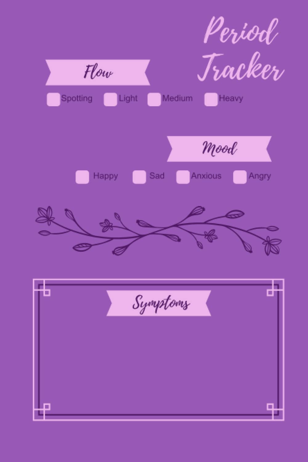 Amazon.com: Period Tracker Journal, Menstrual Cycle Calendar, PMS ...