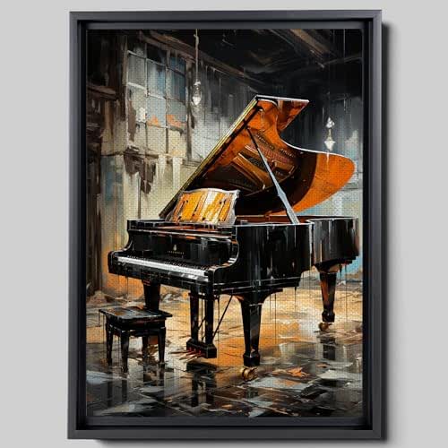 Amazon.com: The Piano Music Colourful Print Style Canvas Print ...