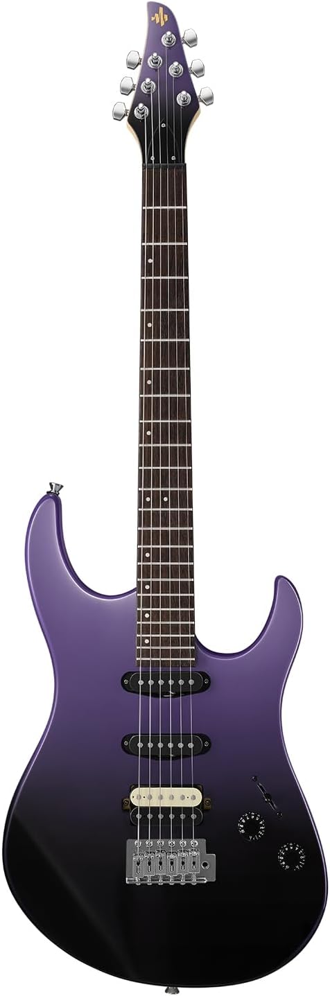 Amazon | Donner エレキギター 初心者 DMT-66 黒紫 | エレキギター | 楽器・音響機器