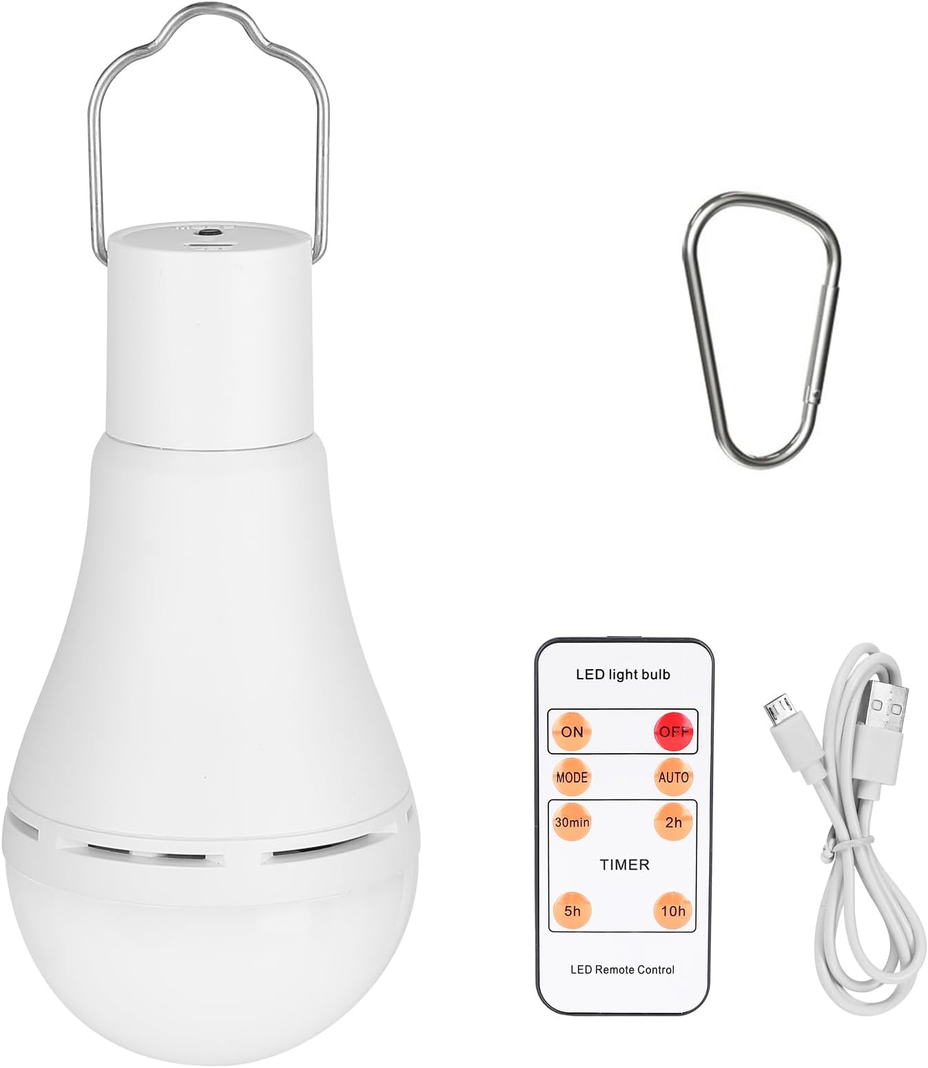 Rechargeable Light Bulb, Wireless Light Bulb with Remote Control and ...