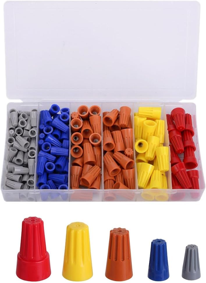 LEVGLAKE 158pcs Electrical Wire Connectors Nuts Colorful Wire Caps Kit ...