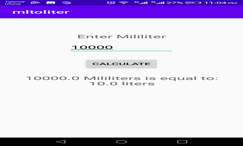 Milileter to Liter - App on Amazon Appstore