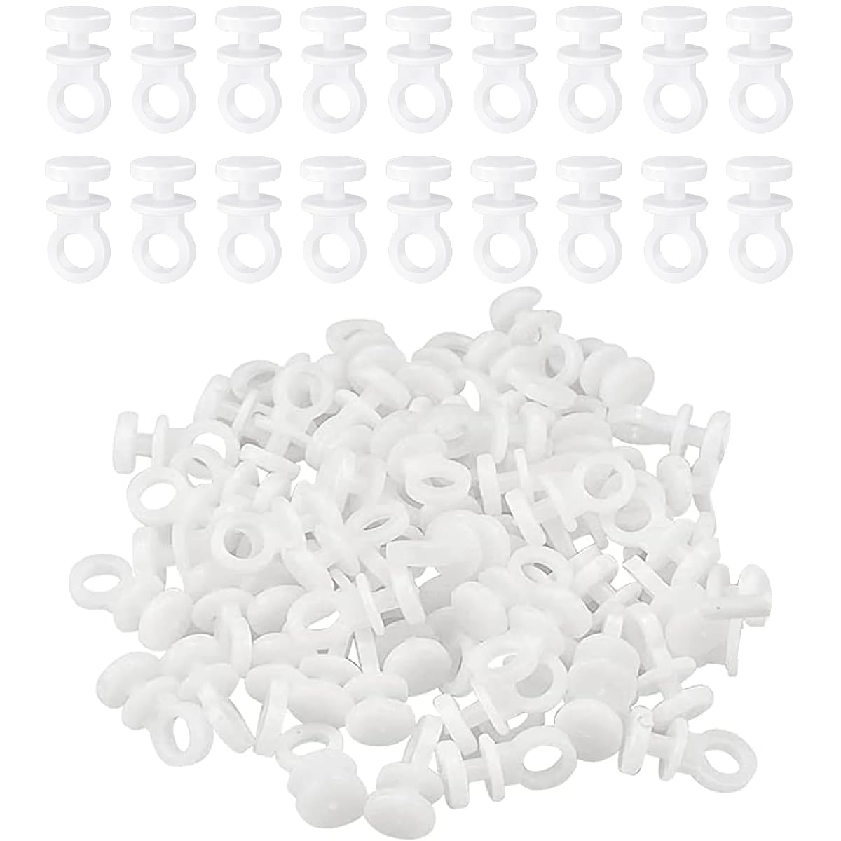 100PCS Curtain Track Gliders Caravan Curtain Rail Gliders Effortless ...