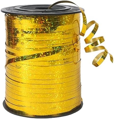 500 Yard Pink Curling Ribbon for Crafts, Iridescent Crimped Ribbon for ...