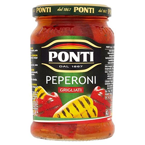 Amazon.com : Ponti Grilled & Skinned Peppers - 280g (0.62lbs) : Grocery ...