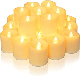 Amazon.com: Homemory 24Pack Flameless LED Votive Candles, Long Lasting ...
