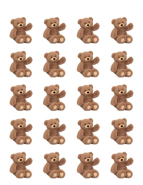 Amazon.com: 1.875" Pre-Cut Round Teddy Bear Edible Image Cupcake ...