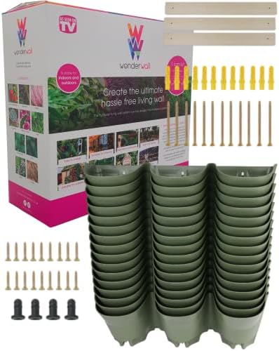 Wonderwall Self Watering Vertical 3 Pocket Garden Wall Planter Outdoor ...