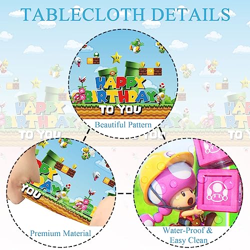 Snapklik.com : Mario Table Cloth Plastic 2 Pack 54 X 108 Inches ...