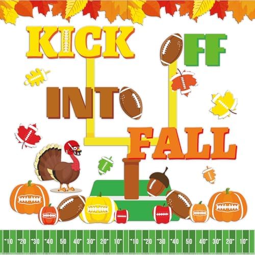 Amazon.com: 158pcs Kick Off into Fall Bulletin Board Set Thanksgiving ...