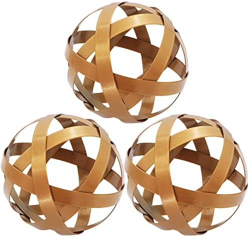 Amazon.com: Kesywale Decorative Sphere Metal Band Ball Orbs Decorative ...