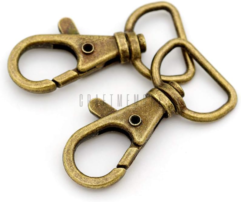 Amazon.com: YIXI-SBest 20Pcs Antique Brass 360° Metal Swivel Trigger Snap Hooks Lobster Claw ...