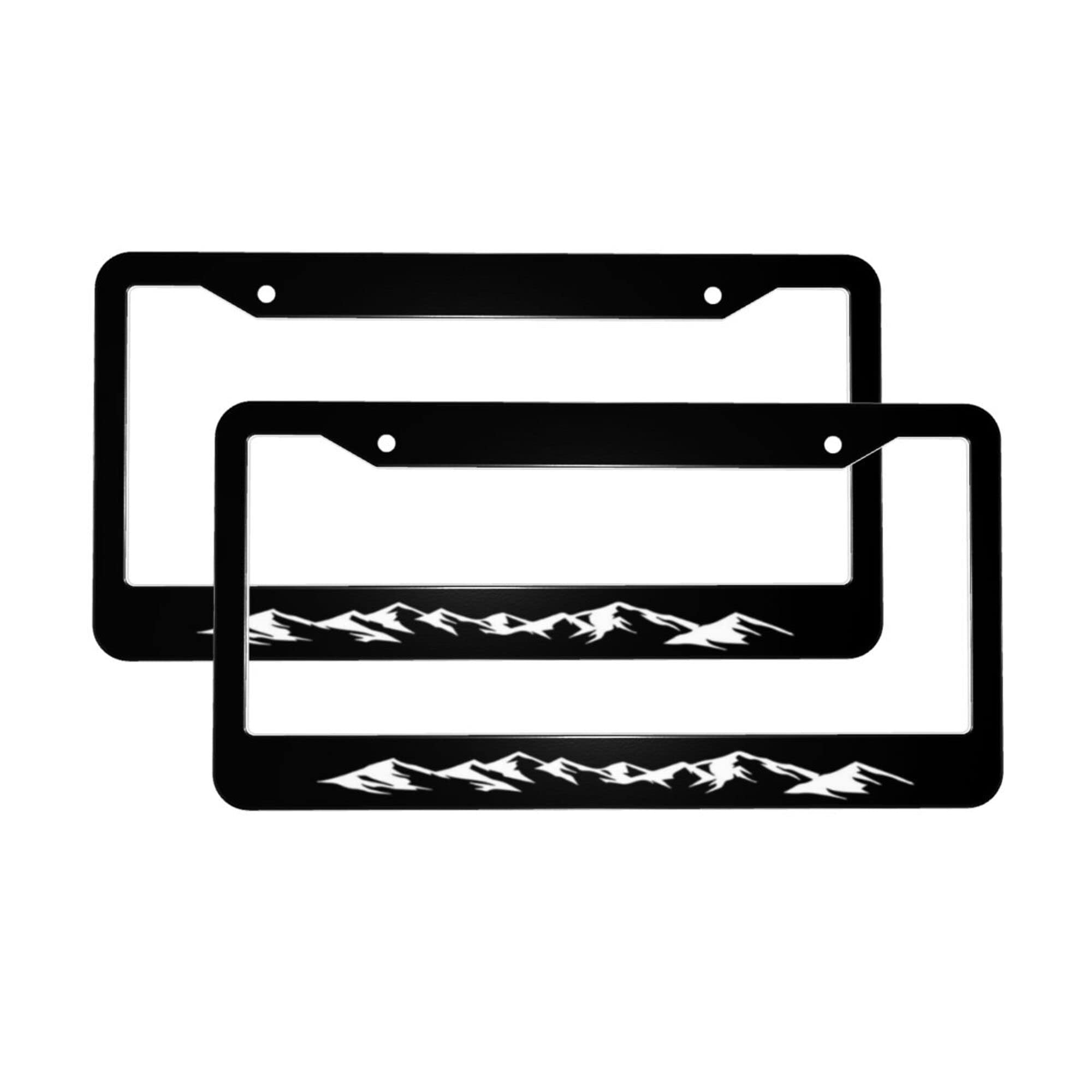 Snapklik.com : Mountains License Plate Frame 2 Pcs Black Mountains ...