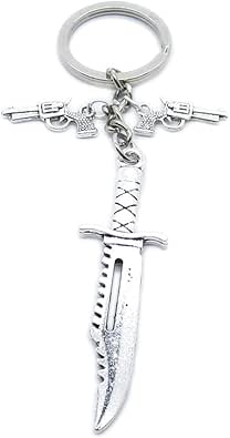Amazon.com: 100 Pieces Keyrings Keychains KA0472 Knife Dagger Gun ...
