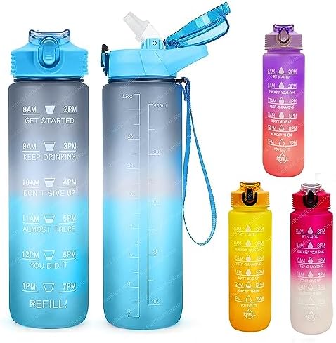 FunBlast Unbreakable Water Bottle with Time Marker, Sipper Bottle for ...
