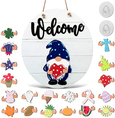 Amazon.com : Geetery Interchangeable Welcome Sign for Front Door ...