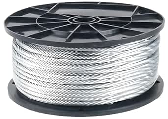 9/16" 6x19 Galvanized Steel Wire Rope Cable – 1,000 Ft Reel, Industrial ...