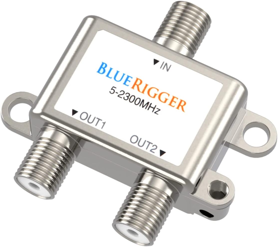 Amazon.com: BlueRigger 2-Way Coaxial Cable Splitter (RG6 Two Way Mini ...