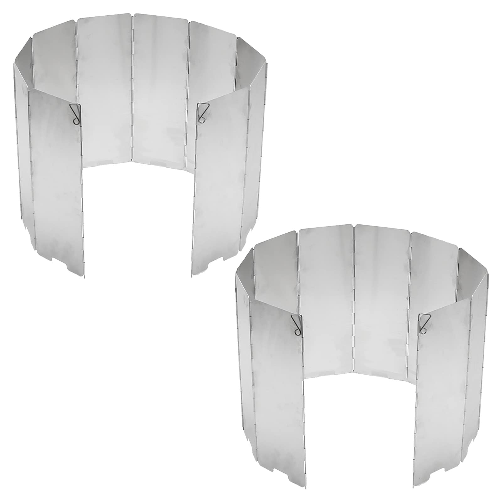 Amazon.com: Vkinman 2pcs Camping Stove Windscreen Wind Shield 10 Panels ...