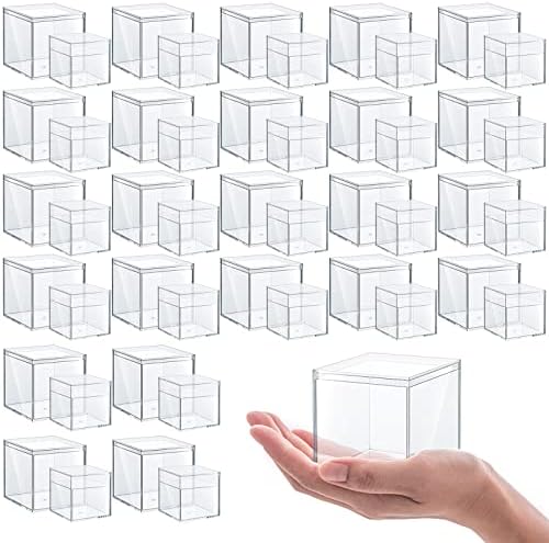 Amazon.com - LIDSCURA 24 Pcs Clear Acrylic Plastic Boxes for Display ...