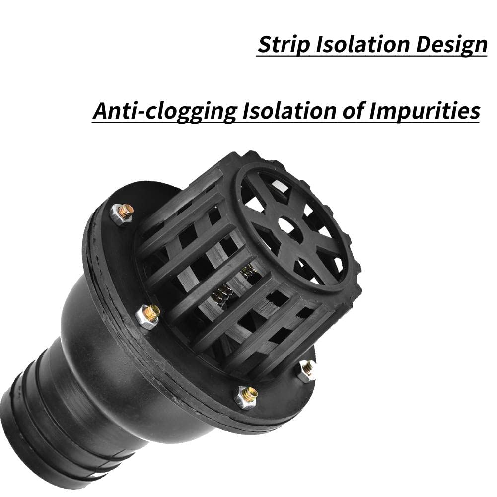 Snapklik.com : Flat Valve, Water Pump Foot Valve, Multifunction Black ...