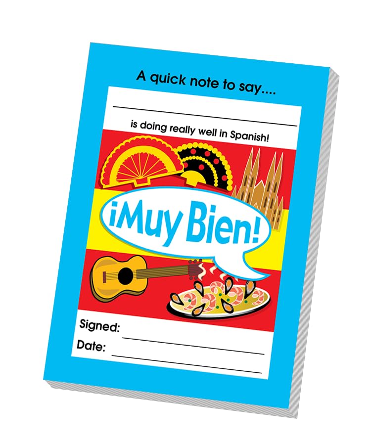 SuperStickers Spanish Reward Praise A6 Note Pad for Teachers - 'Muy ...