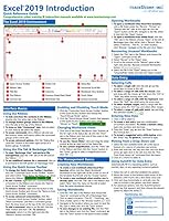 Microsoft Excel 2019 Introduction Quick Reference Training Guide (Cheat Sheet of Instructions ...