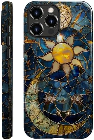 Amazon.com: iPhone XR Glass Celestial Moon And Stars Sun Case : Cell ...