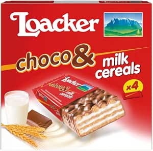 Loacker, Choco & Milk Cereals, Barrette al Cioccolato al Latte con ...