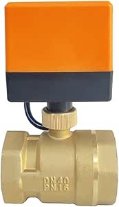 DN40 Electric Ball Valve with Motor 3-Wire Brass Motorized Ball Valve ...