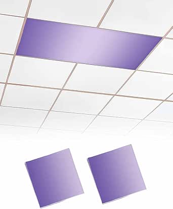 Wowouhiya 2 Pack Fluorescent Light Cover for Ceiling Lights, Purple ...