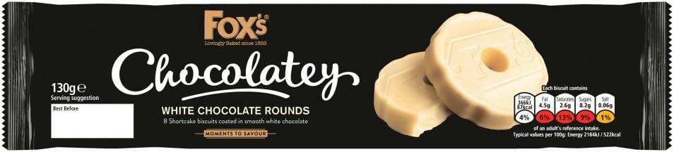 Fox's Chocolatey White Chocolate, 130g : Amazon.co.uk: Grocery