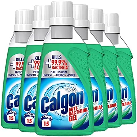 Calgon 3-in-1 Antibacterial Washing Machine Water Softener Gel, 6 x 750 ...