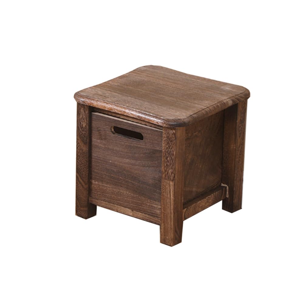 Amazon.com: Lizipai Chestnut Brand Short Stool Wooden Stool, Solid Wood ...