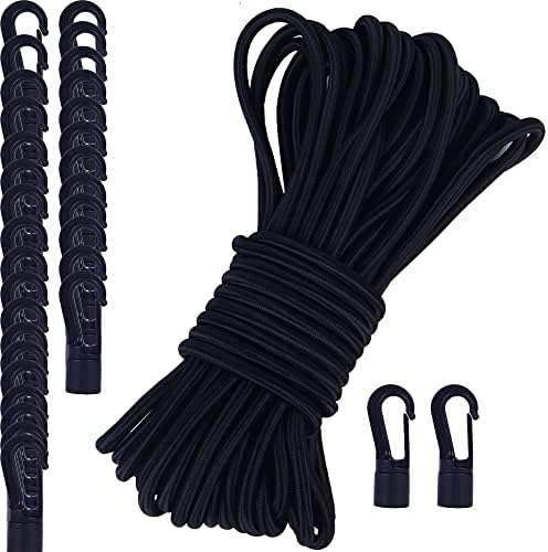 1/4" Elastic Bungee Cord Kayak Stretch String Shock Cords Rope with ...