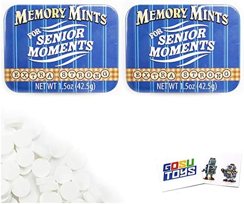 Amazon.com : Memory Mints 2 Pack For Senior Moments Fun Gag Tin Extra ...