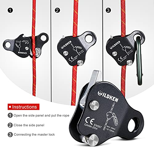 Snapklik.com : WILDKEN Climbing Ascender Fall Protection Belay Device ...