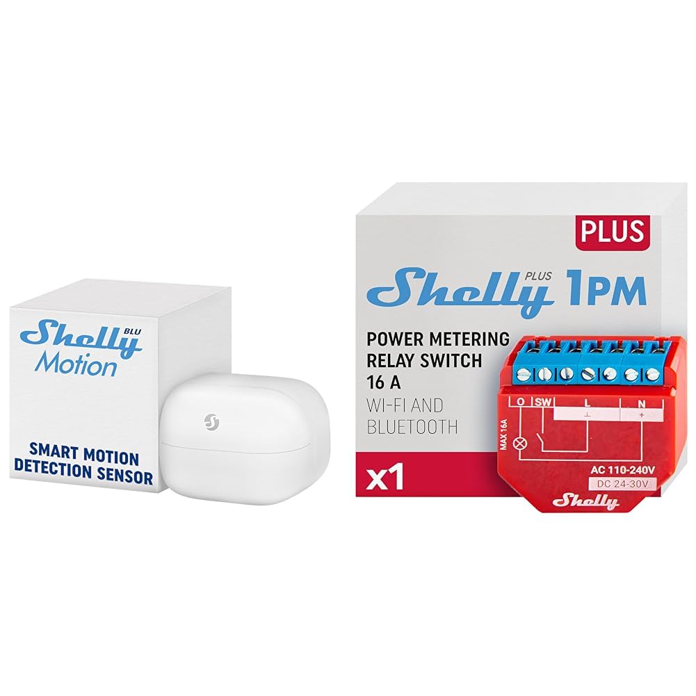 Shelly Blu Motion | Bluetooth-Bewegungs- und Lux-Sensor & Plus 1PM ...