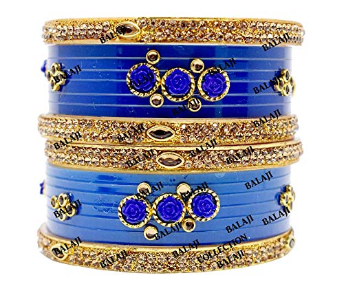 Buy Balaji Collection Mini Bridal Dulhan Chuda With Kundan Flower Work ...