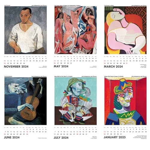 Tallenge - Pablo Picasso - 2024 Desk Calendar - 6 x 9 Inches for Home ...