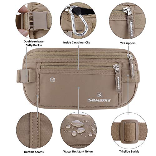 Silmarils RFID Blocking Travel Money Belt/Hidden Waist Pack + 6 Bonus ...