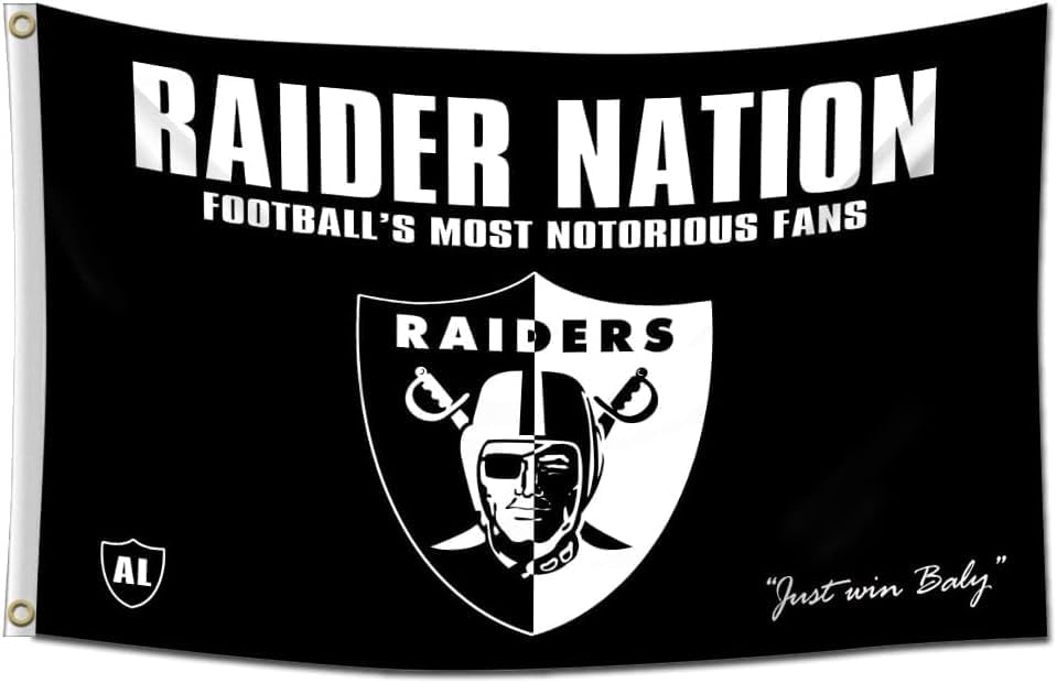 Amazon.com : JCLOCK Raiders Nation Flag 3x5ft Polyester Banner for ...