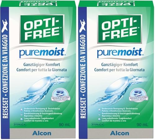 Opti-Free PureMoist Reisepackung, 90 ml (Packung mit 2) : Amazon.de ...
