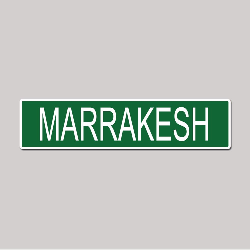 Amazon.com: MARRAKESH City Pride Green Vinyl on White - 4X17 Aluminum ...