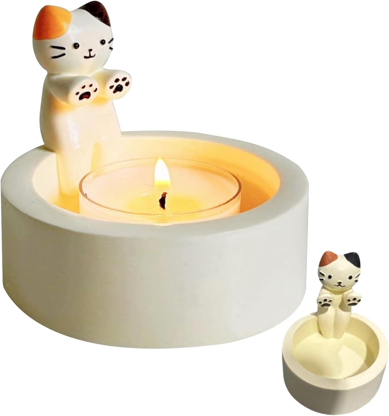Amazon.com: Cat Candle Holder,Cat Warming Paws Candle Holder,Kitten Tea ...