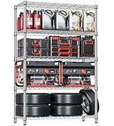 Amazon.com: IZEUK 2 Tier Adjustable Metal Storage Shelving Unit, Heavy ...