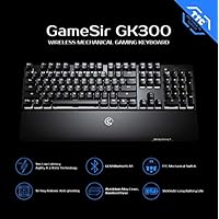 Amazon.com: GameSir GK300 Wireless Mechanical Gaming Keyboard 2.4 GHz ...