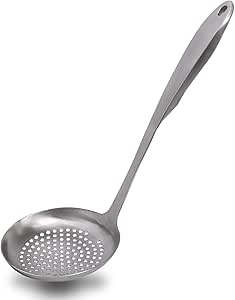 Amazon.com: Strainer Skimmer, 304 Stainless Steel Skimmer, Slotted ...