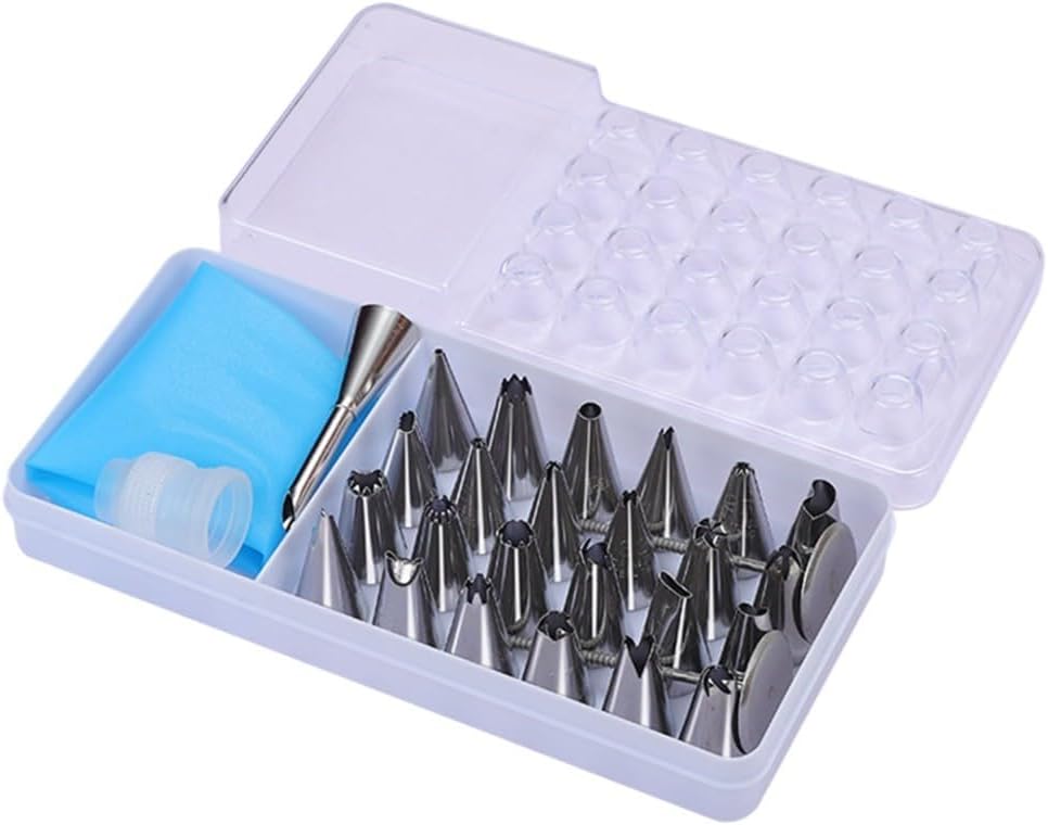 Amazon.com: 28-Piece 430 Stainless Steel Piping Nozzle Set with ...